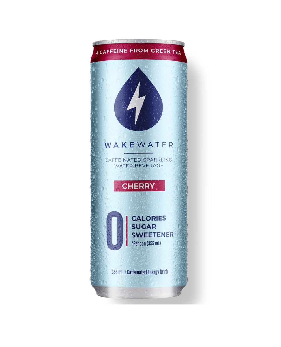 WakeWater - Caffeinated Sparkling Water - Cherry (12x355ml) – Pantree