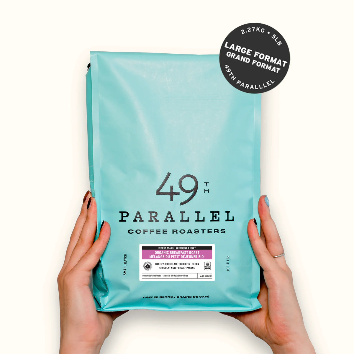 49th Parallel Roaster - Whole Bean - Organic Breakfast Roast LARGE (2 ...