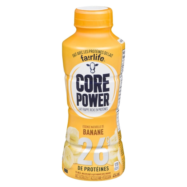 Core Power High Protein Milk Shake - Banana -26 g Protein (12 x 414ml ...