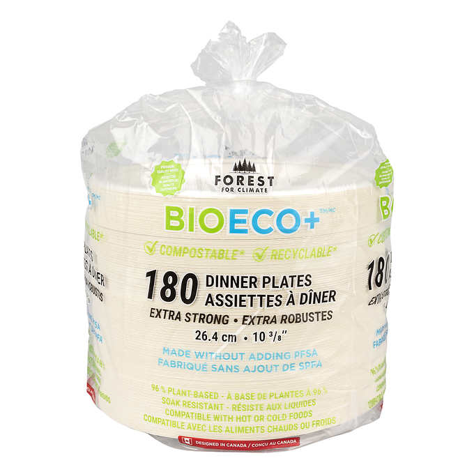 Forest For Climate - Large Paper Dinner Plates 10.38in (180 pack) – Pantree