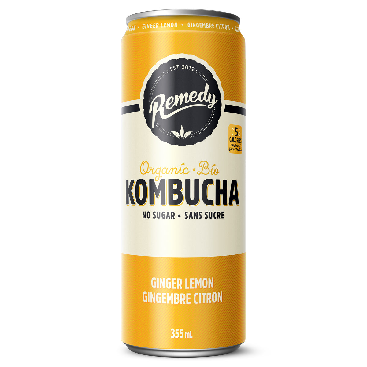 Remedy Kombucha - Ginger Lemon (24 x 355ml) – Pantree
