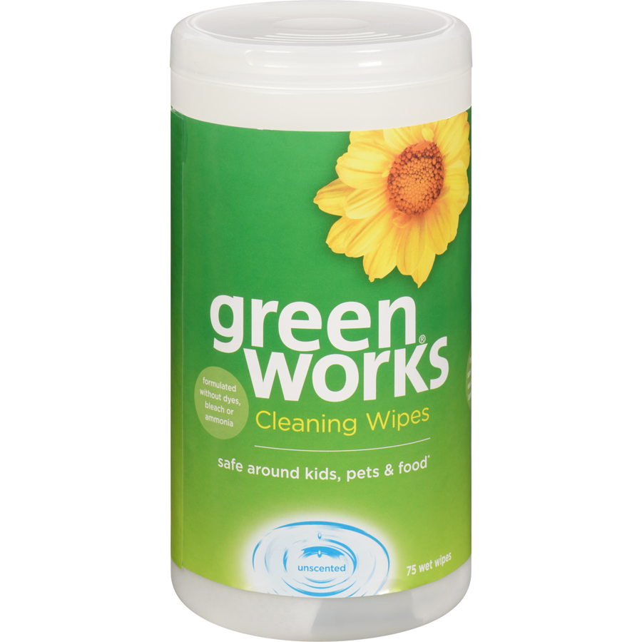 GREENWORKS Unscented Cleaning Wipes (6 x 75 wipes) – Pantree