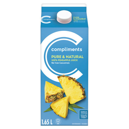 Compliments Pineapple Juice NFC - Refrigerated (8-1.65 L) (jit) – Pantree