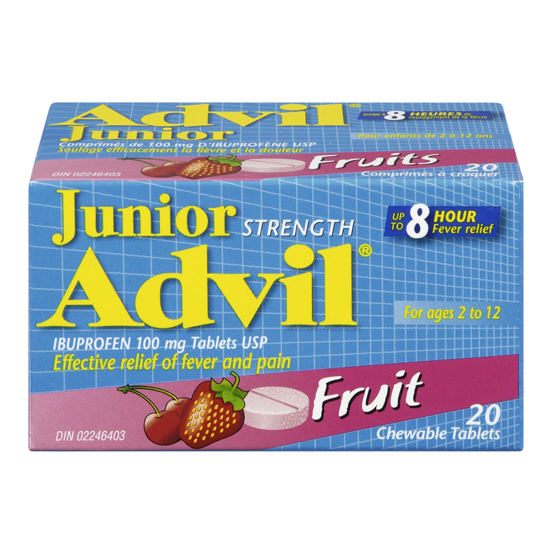 Advil Junior Strength Fruit Flavour (1-20 ea) (jit) – Pantree