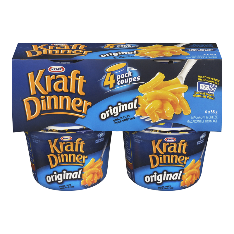 Kraft Dinner Cups Original 4pk (6-232 g) (jit) – Pantree
