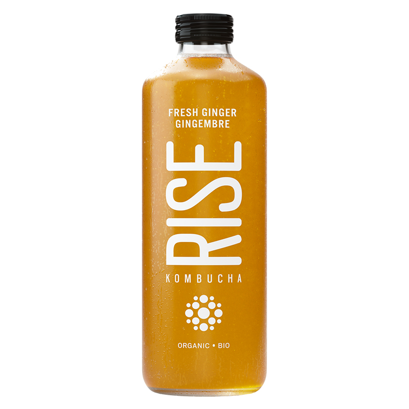 RISE Organic Kombucha Ginger, White Tea (Refrigerated) (6-1 L) (jit ...