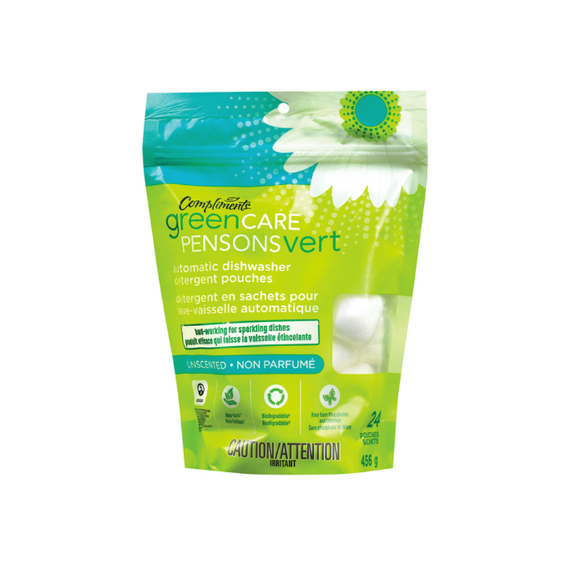 Compliments Green Care Dishwasher Detergent Pouches ( 8-24 ea) (jit ...