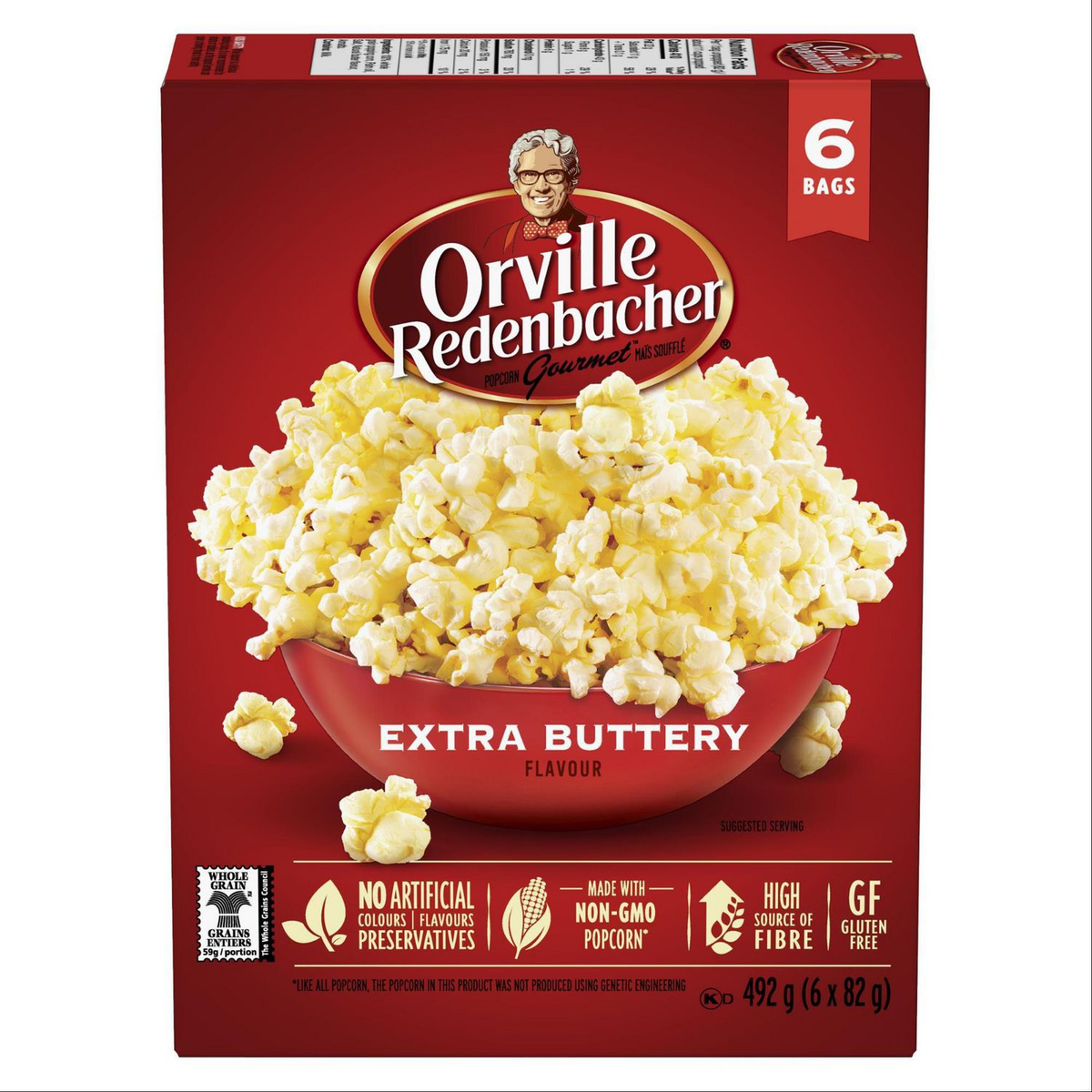 Orville Redenbacher's Microwave Popcorn Extra Butter (6-492 g (36 Bags ...