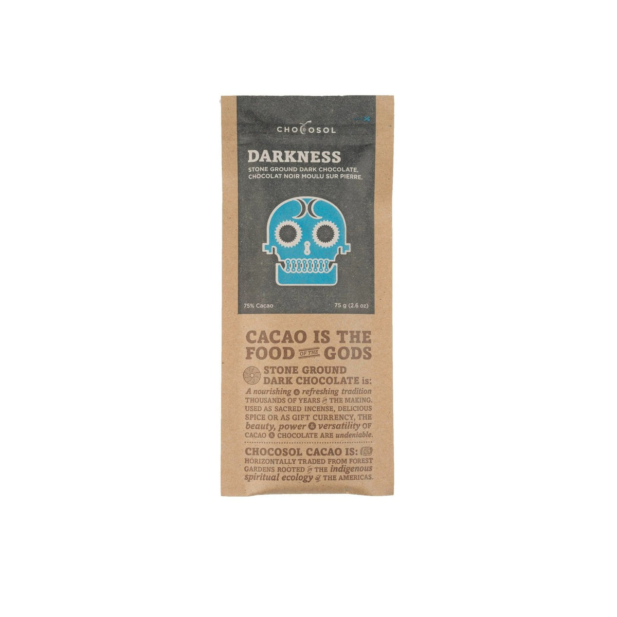 Chocosol - Chocolate Bar, Darkness (75g) – Pantree