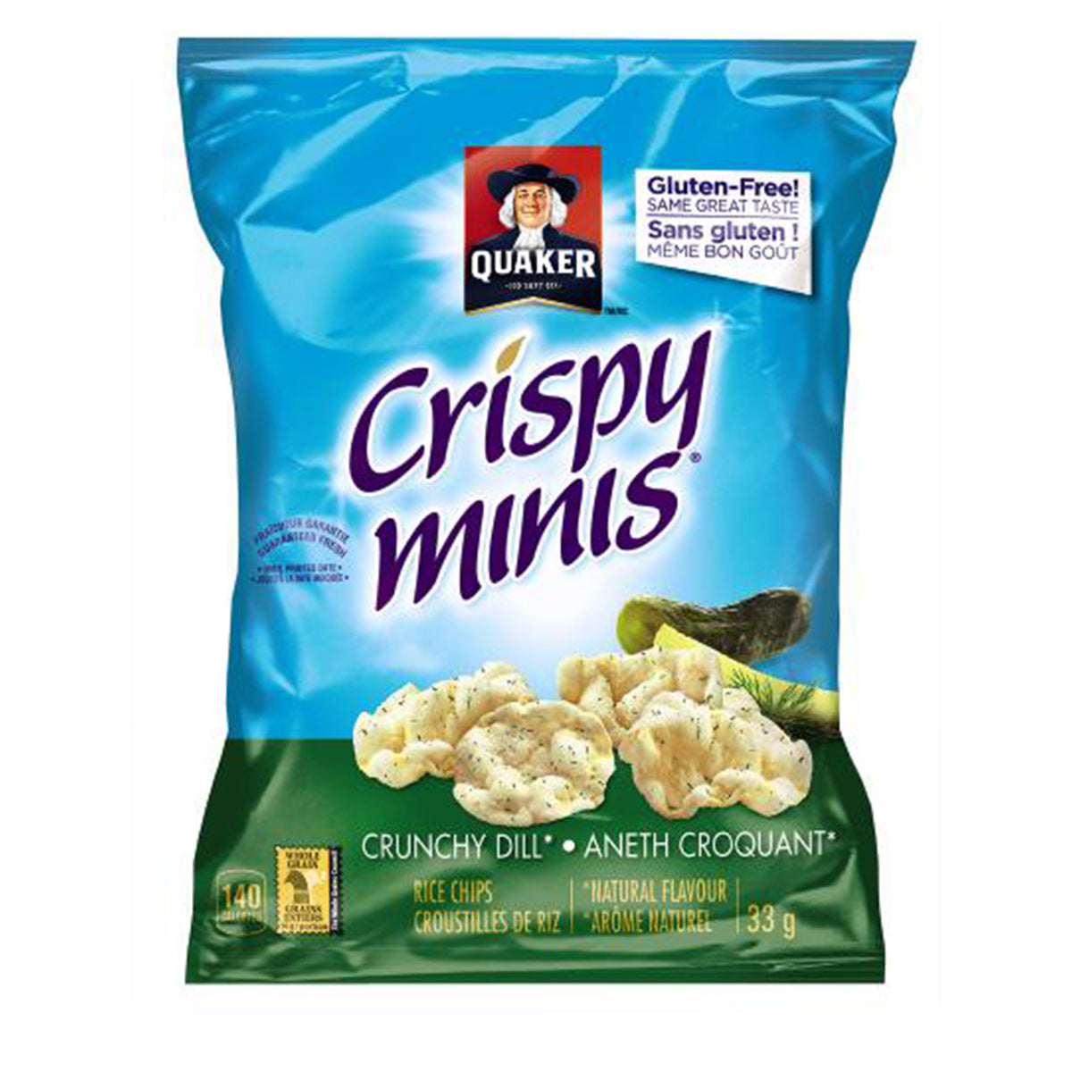 Quaker - Crispy Minis Crunchy Dill Flavour Rice Chips (32x33g) – Pantree