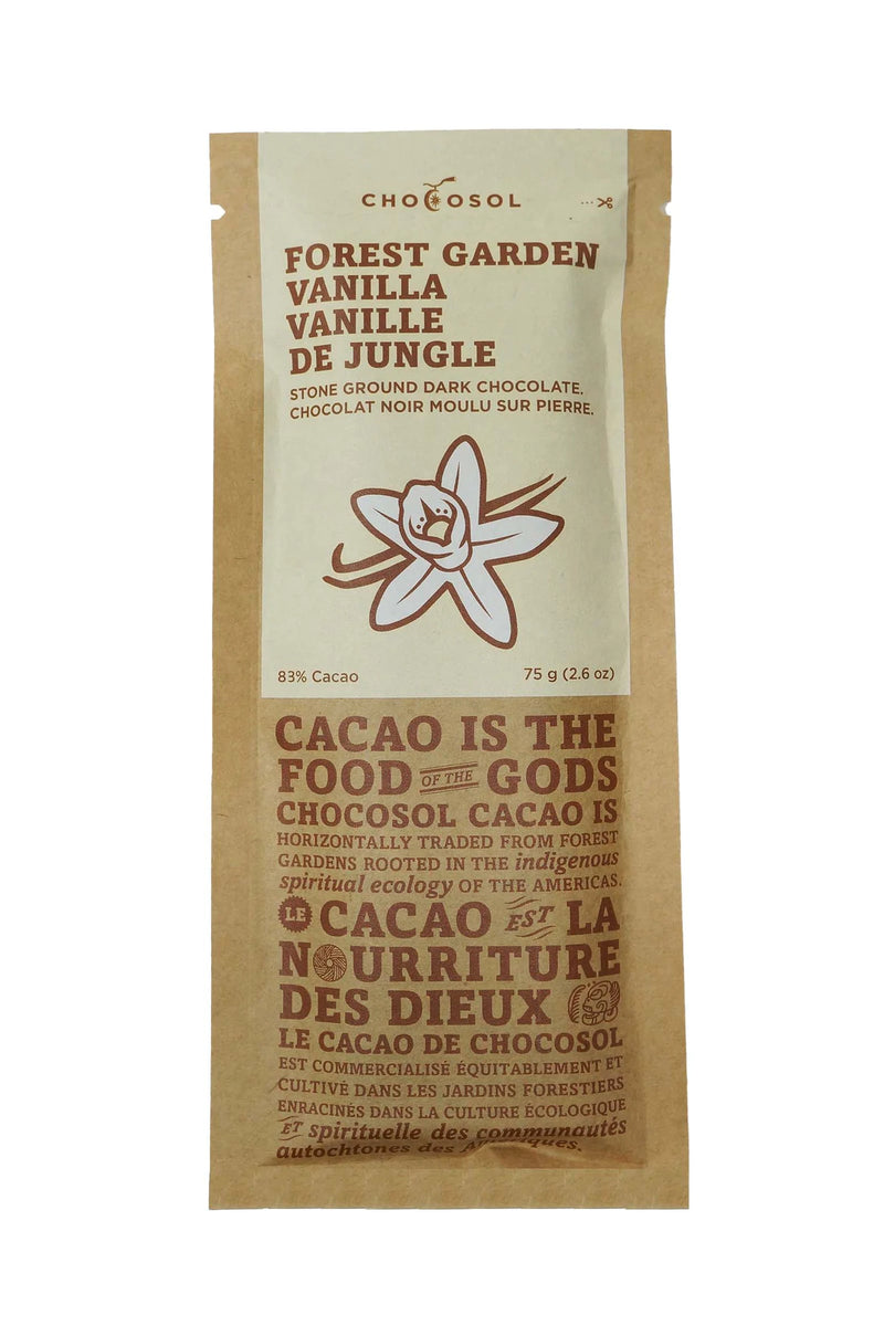 Chocosol - Chocolate Bar, Forest Garden Vanilla (75g) – Pantree