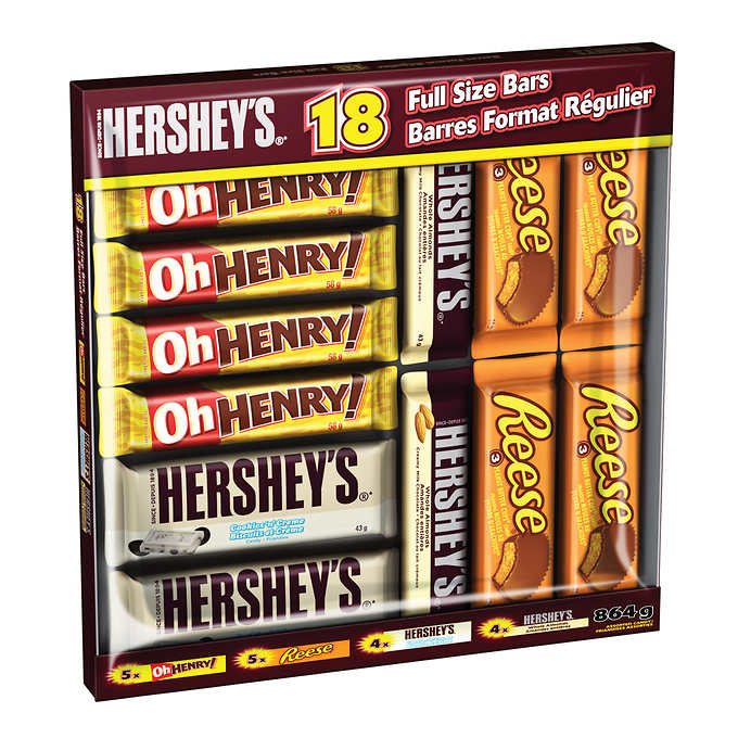 Hershey's - Assorted Full Size Chocolate Bars (18x48g) – Pantree